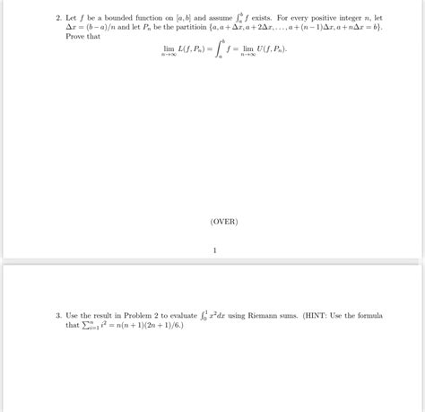 Solved Real Analysis Will Upvotelet F ﻿be A Bounded