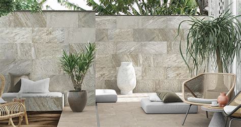 نمای دیوار حیاط با سرامیک مصالح ساختمانی ایمن دیار