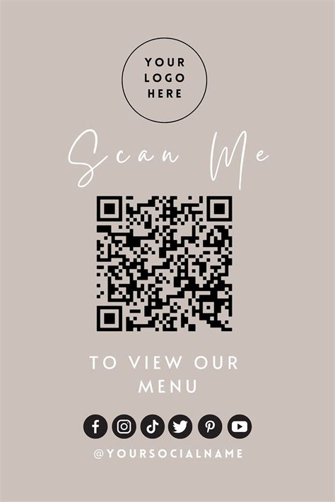 Scan To View Our Menu Sign Menu QR Code Sign Modern Menu QR Code Scan To Order Elegant