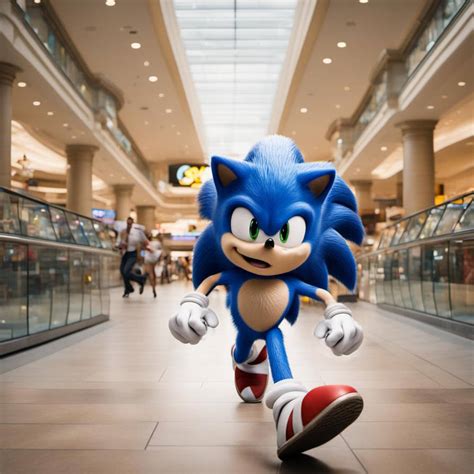 Sonic The Hedgehog Walking A Mall By Mccloud316 On Deviantart