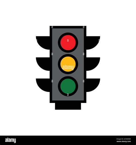 Traffic Light Flat Icon Design Vector Illustration Stock Vector Image And Art Alamy