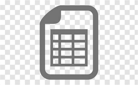 Spreadsheet Microsoft Excel Xls Table Database Simple Display Vector Transparent PNG