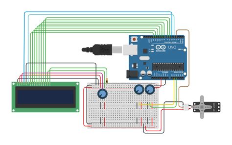 Circuit Design Controlling One Servo Motor Using Two Potentiometers