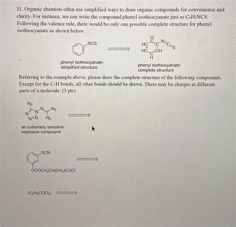 Solved 31. Organic chemists often use simplified ways to | Chegg.com