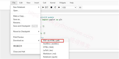 Jupyter notebook转换为其他格式 晓得博客 Jupyter Notebook教程