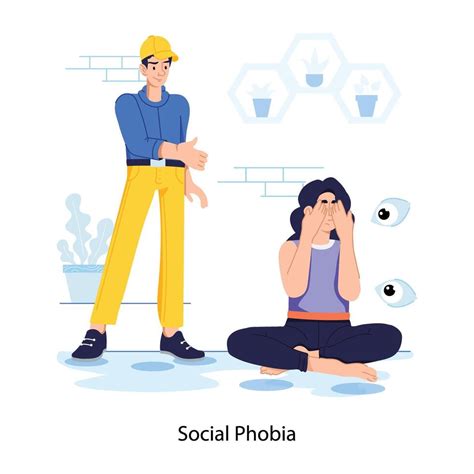 Trendy Social Phobia 44823070 Vector Art At Vecteezy