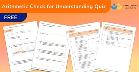 Free Arithmetic Check For Understanding Quiz Third Space Learning