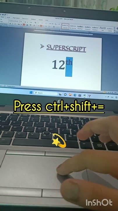 How To Add ★superscript★ 🎀💝with Keyboard Keysmswordcomputershortcutkeyboard Supercript