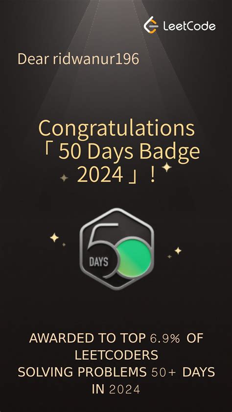 Riduwanur Rahman On Linkedin Leetcode Leetcode50days2024