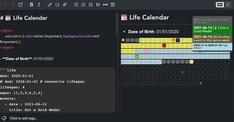 Github Hieuthi Joplin Plugin Life Calendar Your Life In Week Plugin For Joplin