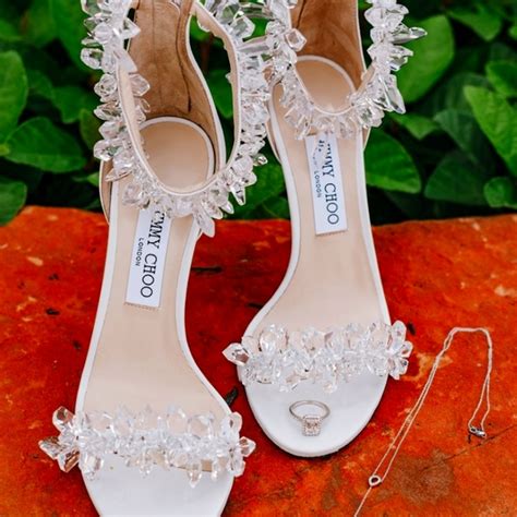 Jimmy Choo Shoes Jimmy Choo Womens White Maisel Crystal 0