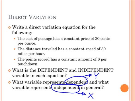 PPT Direct Variation PowerPoint Presentation Free Download ID