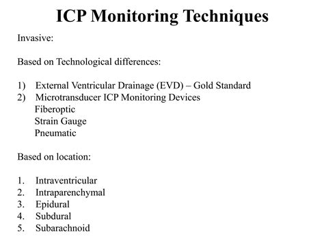 Icp Monitoring Seminar Pptx First Aid Injuries
