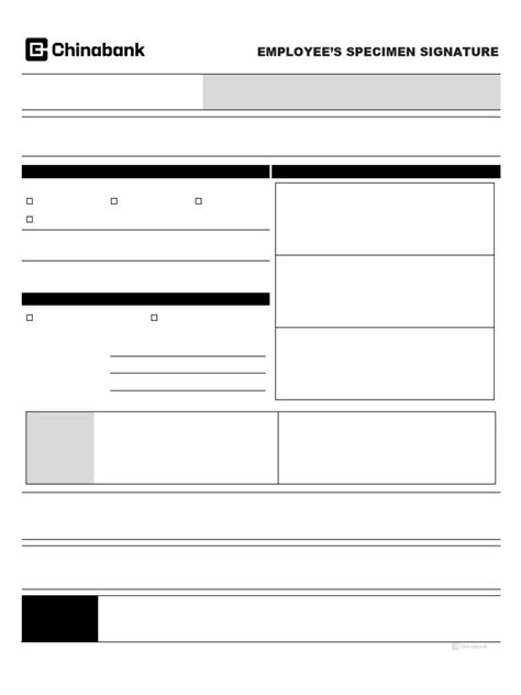 Employee Specimen Signature Form Pdf