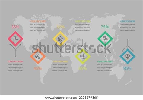 Business Infographics Status Structure Elements Target Stock Vector
