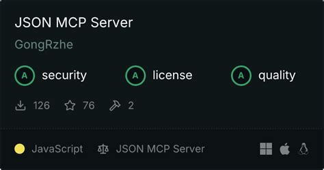 Github Gongrzhe Json Mcp Server Json Handling And Processing Mcp Server