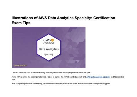 Illustrations Of Aws Data Analytics Specialty Certification Exam Tips By Pass Yourcert Issuu