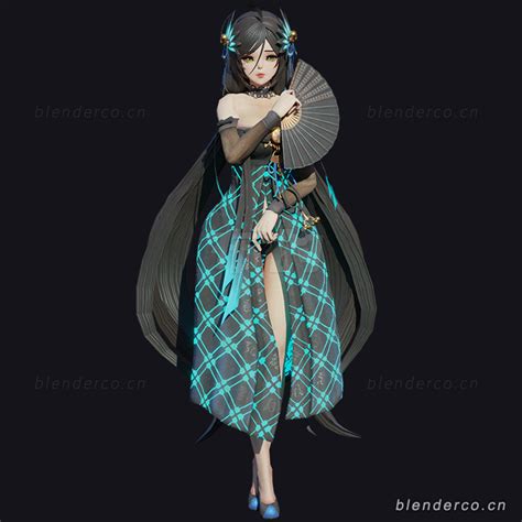 blender卡通老头博士人物模型 blender布的