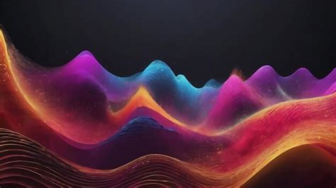 Premium Photo 3d Abstract Sound Waves Design With Flowing Particles