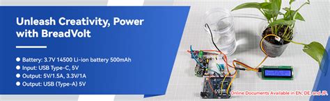 Amazon Com Sunfounder Breadvolt Breadboard Power Supply Module Built In Rechargeble Battery