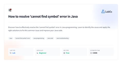 Como Resolver O Erro Cannot Find Symbol Em Java Guia Completo Labex