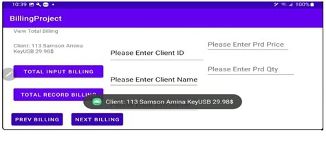 solved create an android project named billproject to add