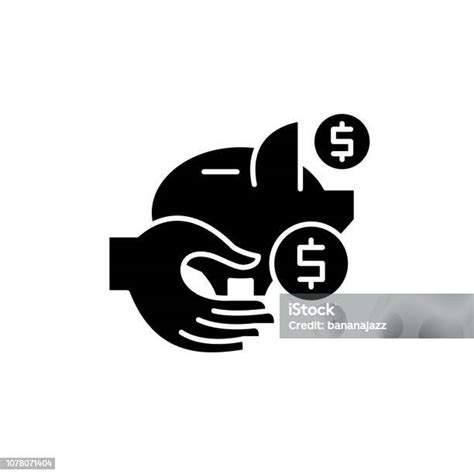 Passive Einsparungen Schwarze Symbol Vektorzeichen Auf Isolierte Hintergrund Passive