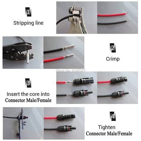 Комплект Mc4 конектори За Фотоволтаични Панели Кабели Конектори