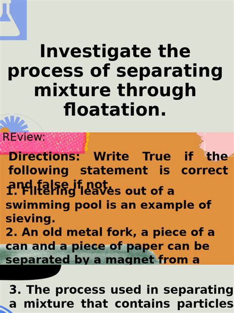 Scooping Method For Separating Mixtures Pdf Mixture