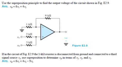 solved use the superposition principle to find the output