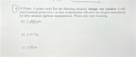 Solved 9 Points 3 Points Each For The Following Chegg Com