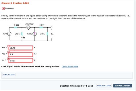 solved chapter 5 problem 5 069 x incorrect find v in the