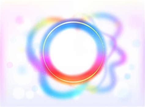 반짝임과 소용돌이와 레인보우 서클 테두리 Ai Eps Uidownload