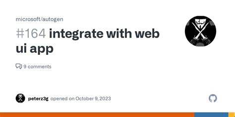 integrate with web ui app · issue 164 · microsoft autogen · github