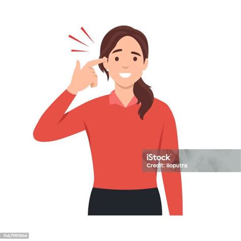 그의 사원을 만지고 무언가를 기억하는 젊은 여자 머리에 손가락을 대고 피곤함을 느끼는 남자 흰색 배경에 격리된 평면 벡터 그림 감정에 대한 스톡 벡터 아트 및 기타 이미지