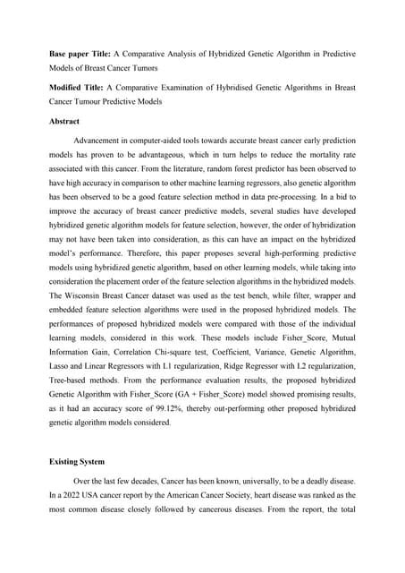 performance enhancement of machine learning algorithm for breast cancer