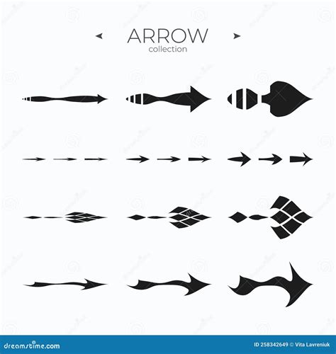 Line Arrow Icon Set Line Icons Collection Modern Vector Symbols
