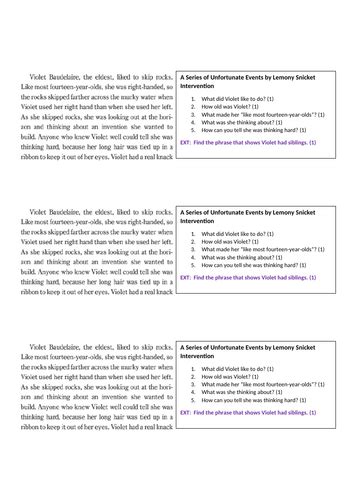 Ks2 Reading Intervention Retrieval Teaching Resources