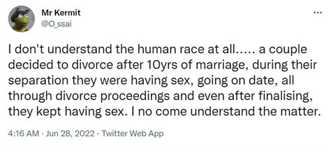 Lawyer Shares His Experience With Couple Who Continued Having Sex During Separation And After