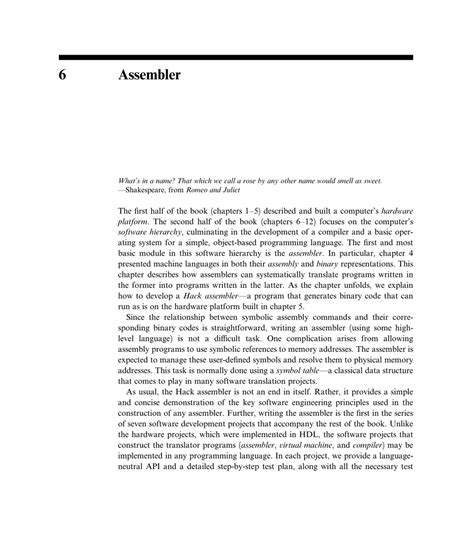 Chapter 6 Nand2tetris