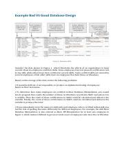 Example Bad VS Good DB Design Pdf Example Bad VS Good Database Design Figure 1 Employee