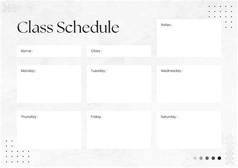 Page 7 Free Printable Class Schedule Templates To Customize Canva