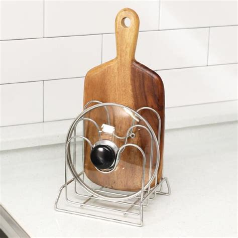 스텐팩토리 냄비뚜껑 거치대 주방 수납선반 스텐 정리용품 도마걸이 위시버킷