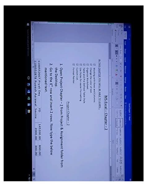 Excel Chapter 2 Pdf