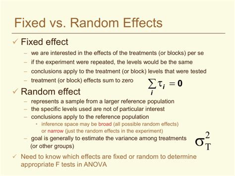 Fixed Vs Random Effects