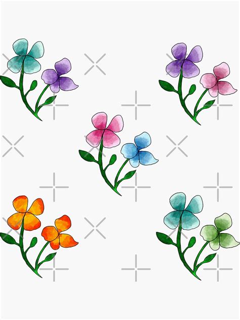 Flower Spirits In The Forest Flower Sticker For Sale By Yazanbk