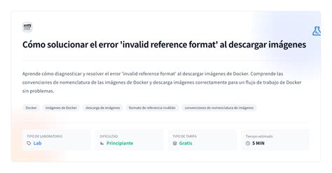 Cómo Solucionar El Error Invalid Reference Format Al Descargar
