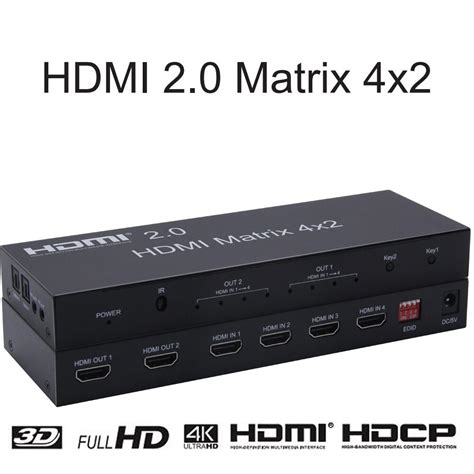 4k Hdmi Matrix Switch 4 X 2 Hdmi 2 0 Matrix Switch Grandado