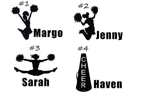 Vinyl Decal Laptop Sticker Vinyl Decal Cheer Cheerleading Custom