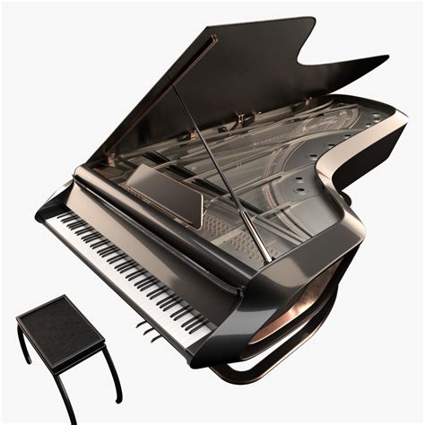 Grand Piano Original Design 3d Model 119 C4d Blend Usdz 3ds Dae Fbx Obj Unknown